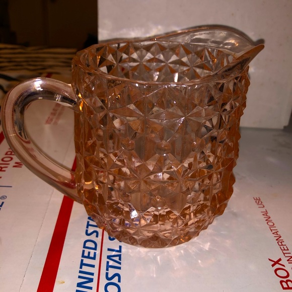 Kitchen | Depression Pink Glass Milk Pitcher 195s Early 60s | Poshmark